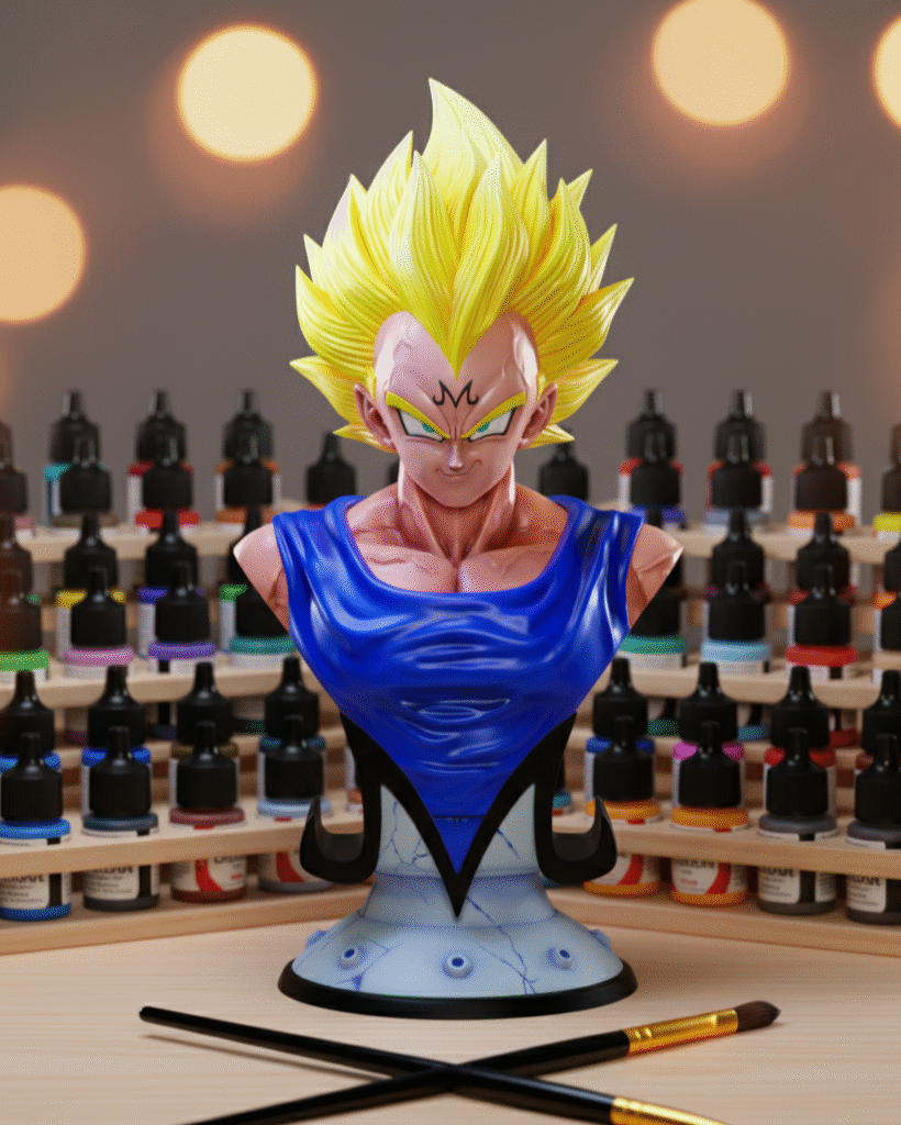 Dragon Ball Vegeta Majin Bust Fanart STL File 3DPrint